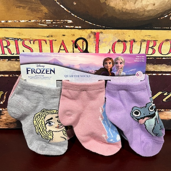 Disney | Accessories | Disney Frozen Little Girl Socks 6 Pairs Shoe ...
